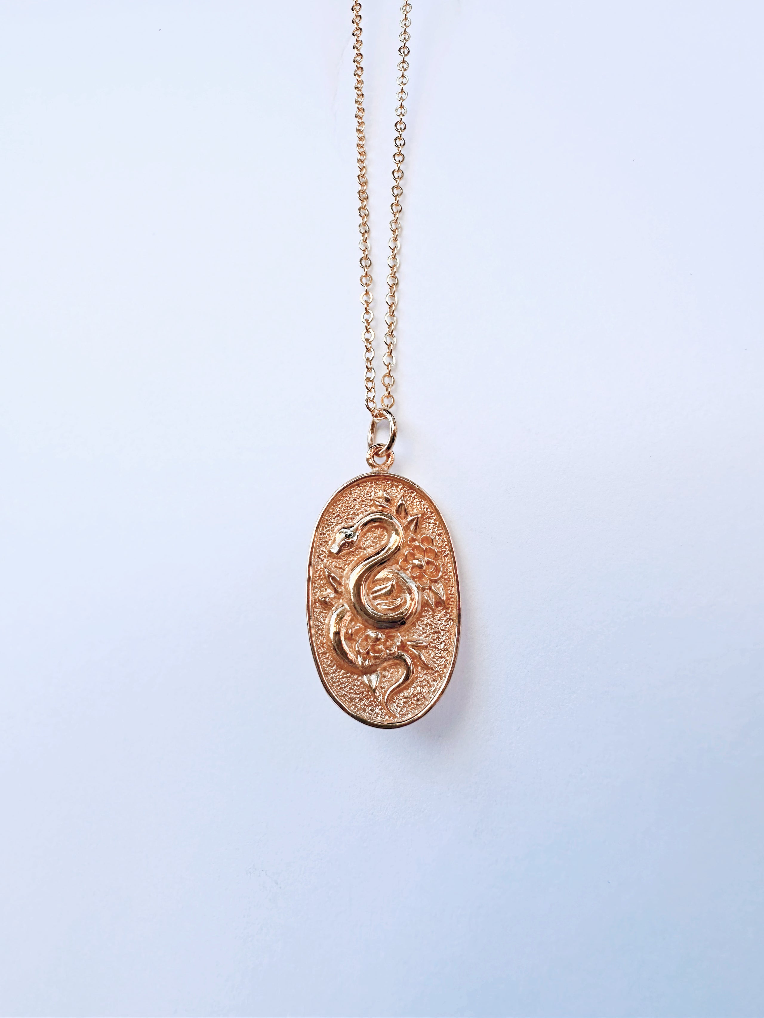 Bronze Floral Snake Medallion Necklace | KIN